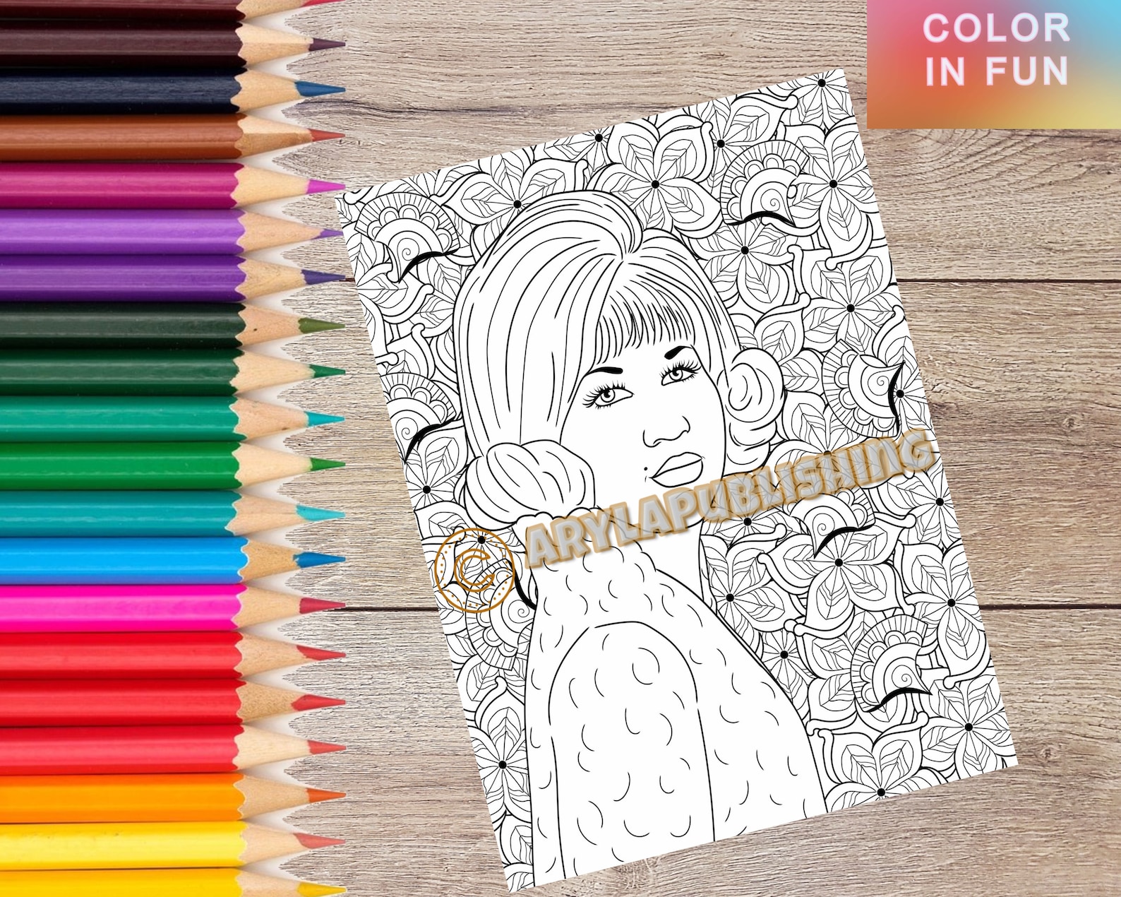Aretha Franklin Coloring Page Printable Colouring Page Adult Color ...