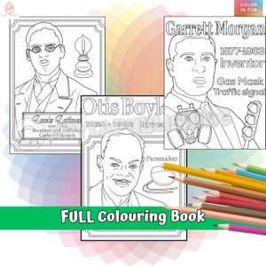 Black Inventors Coloring Book, Black History Month (PDF) Instant ...