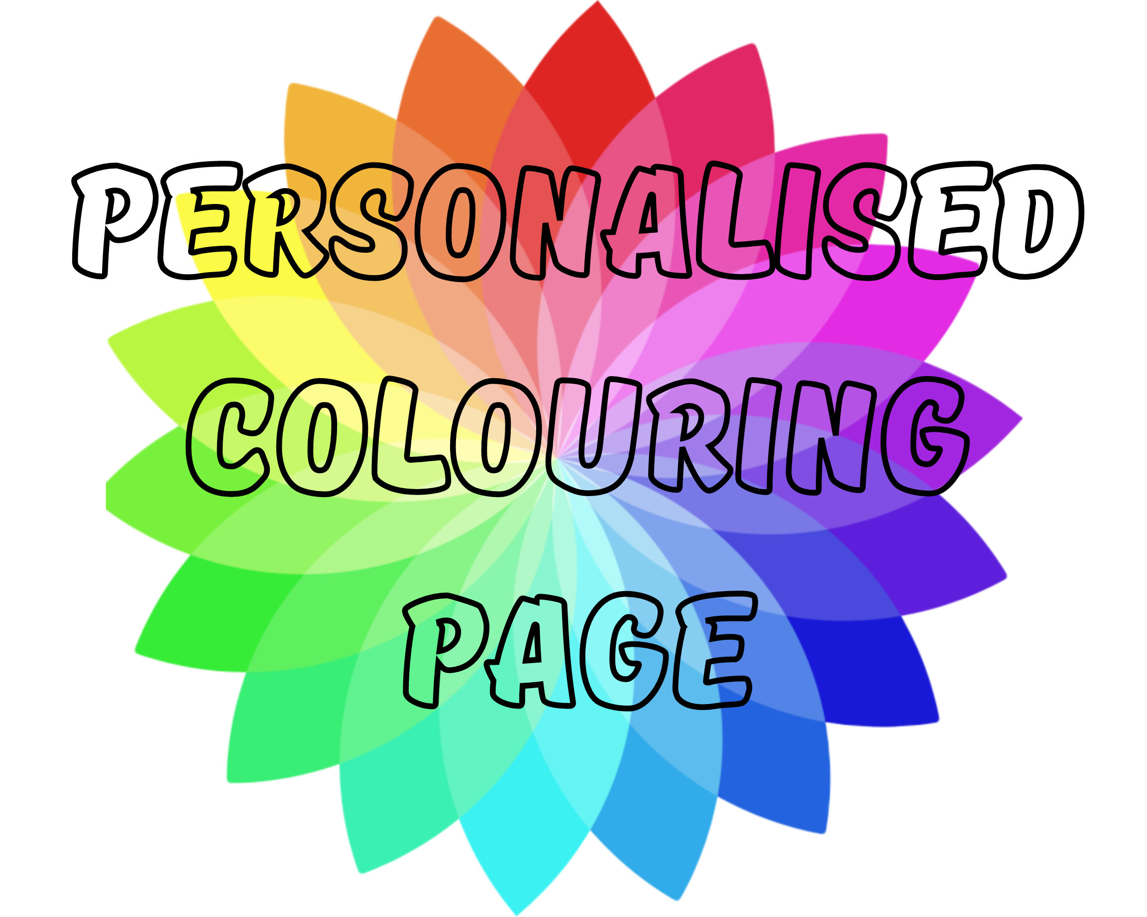 Custom Coloring Page Personalised Printable Colouring Page Color Sheet ...