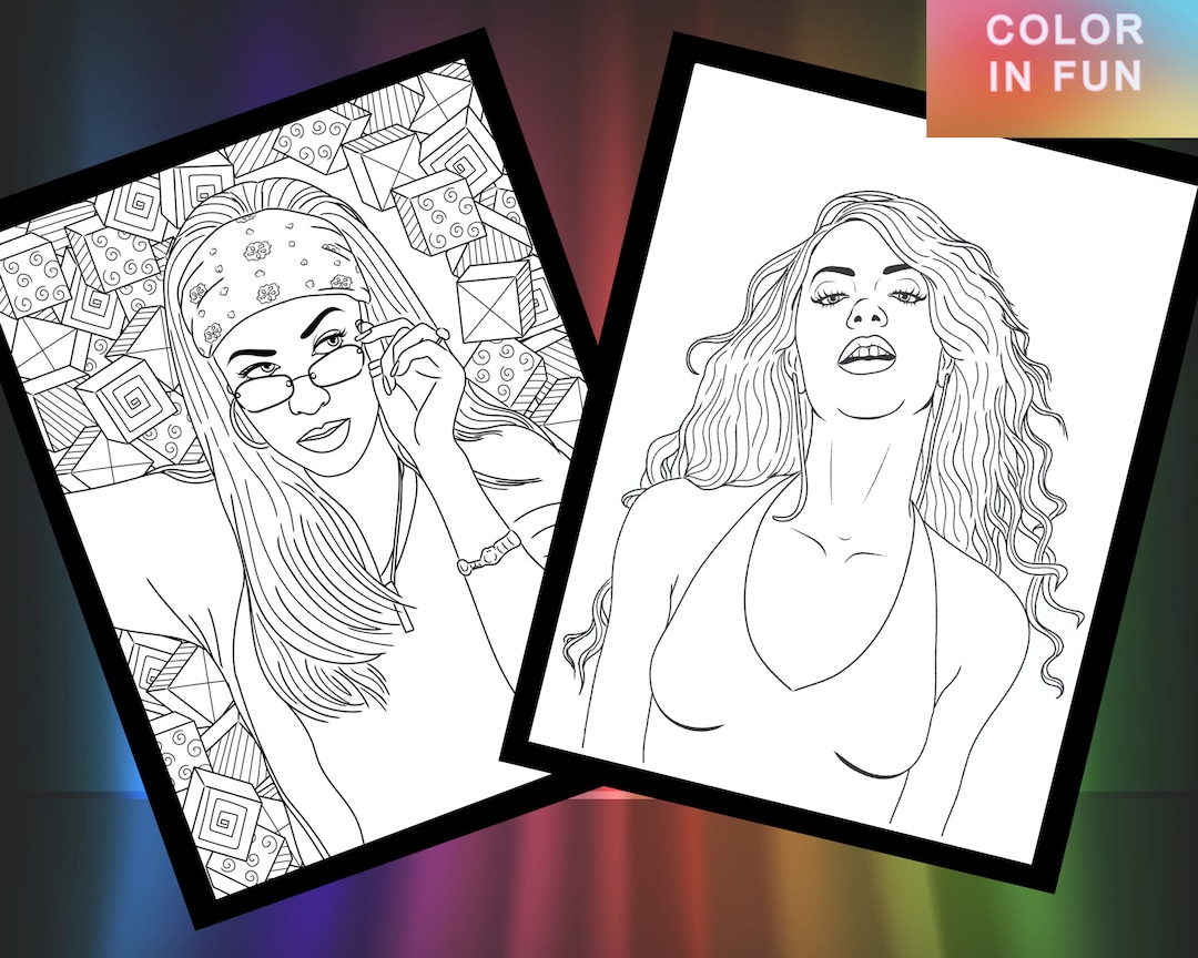 Aaliyah Coloring Page Printable Colouring Page Adult Color Sheet ...