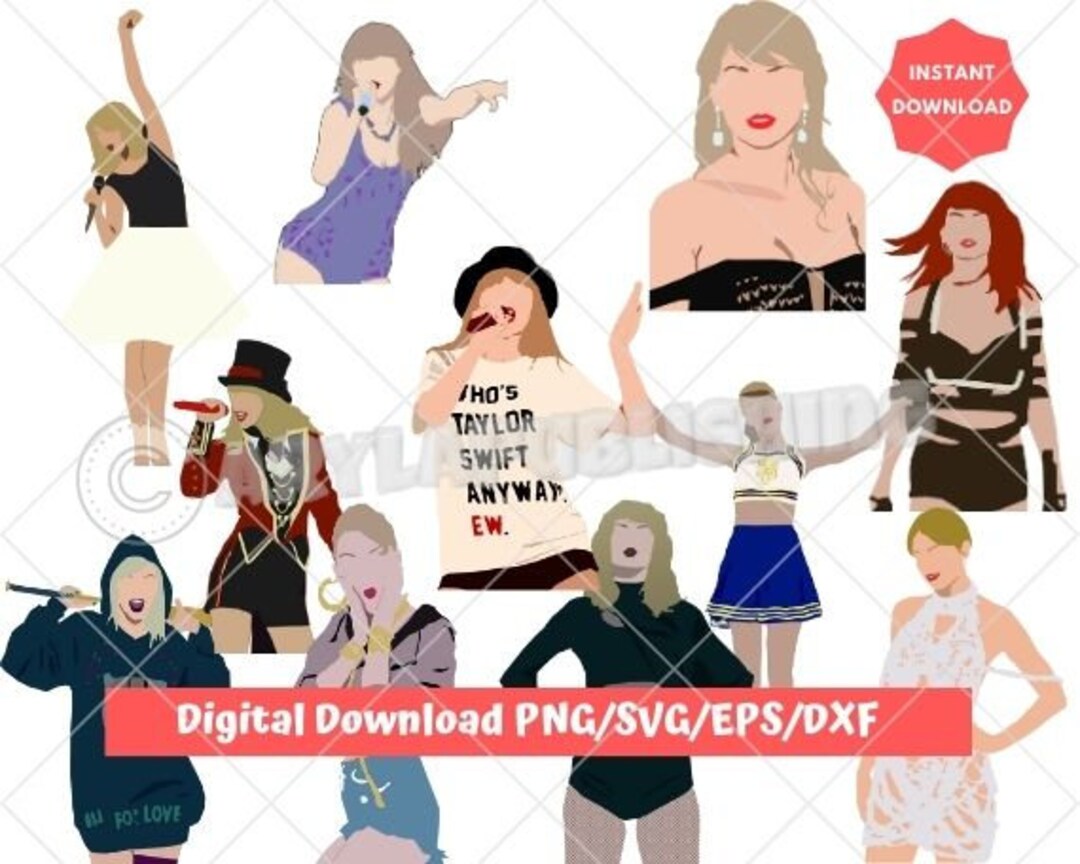Taylor Inspired Printable Files Art - SVG PNG Clipart Create Your Own ...