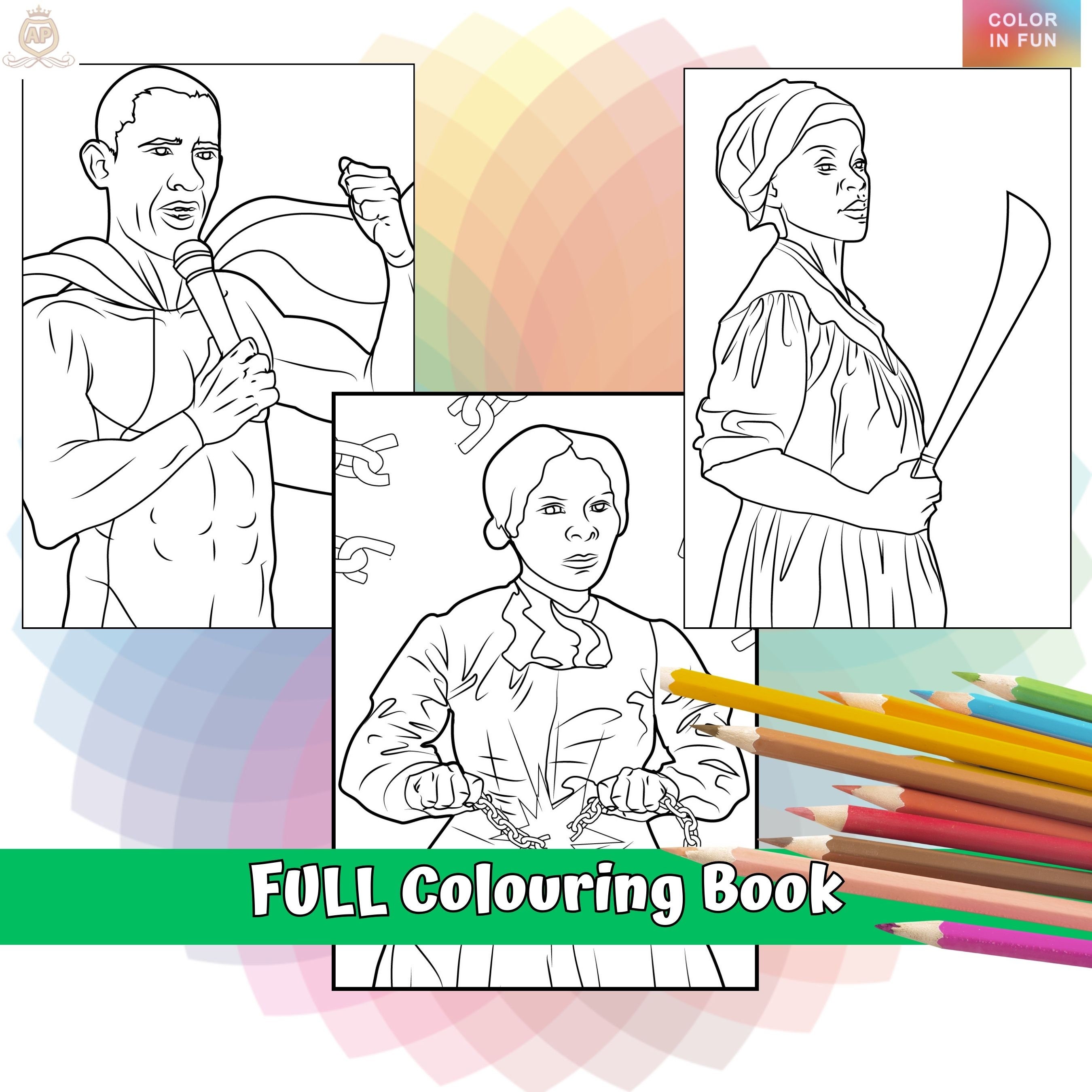 Black Heroes Coloring Book Printable Colouring Pages Adult - Etsy