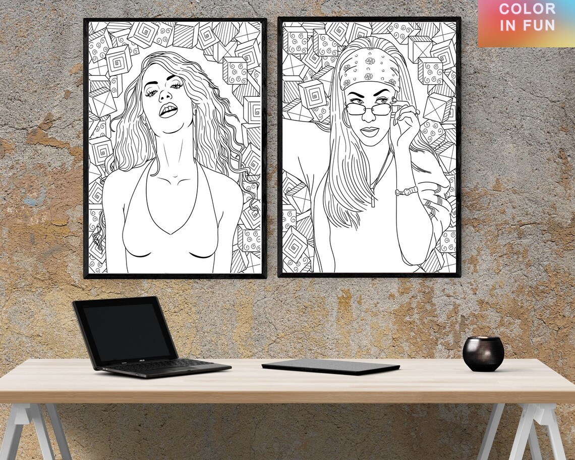 Aaliyah Coloring Page Printable Colouring Page Adult Color Sheet ...