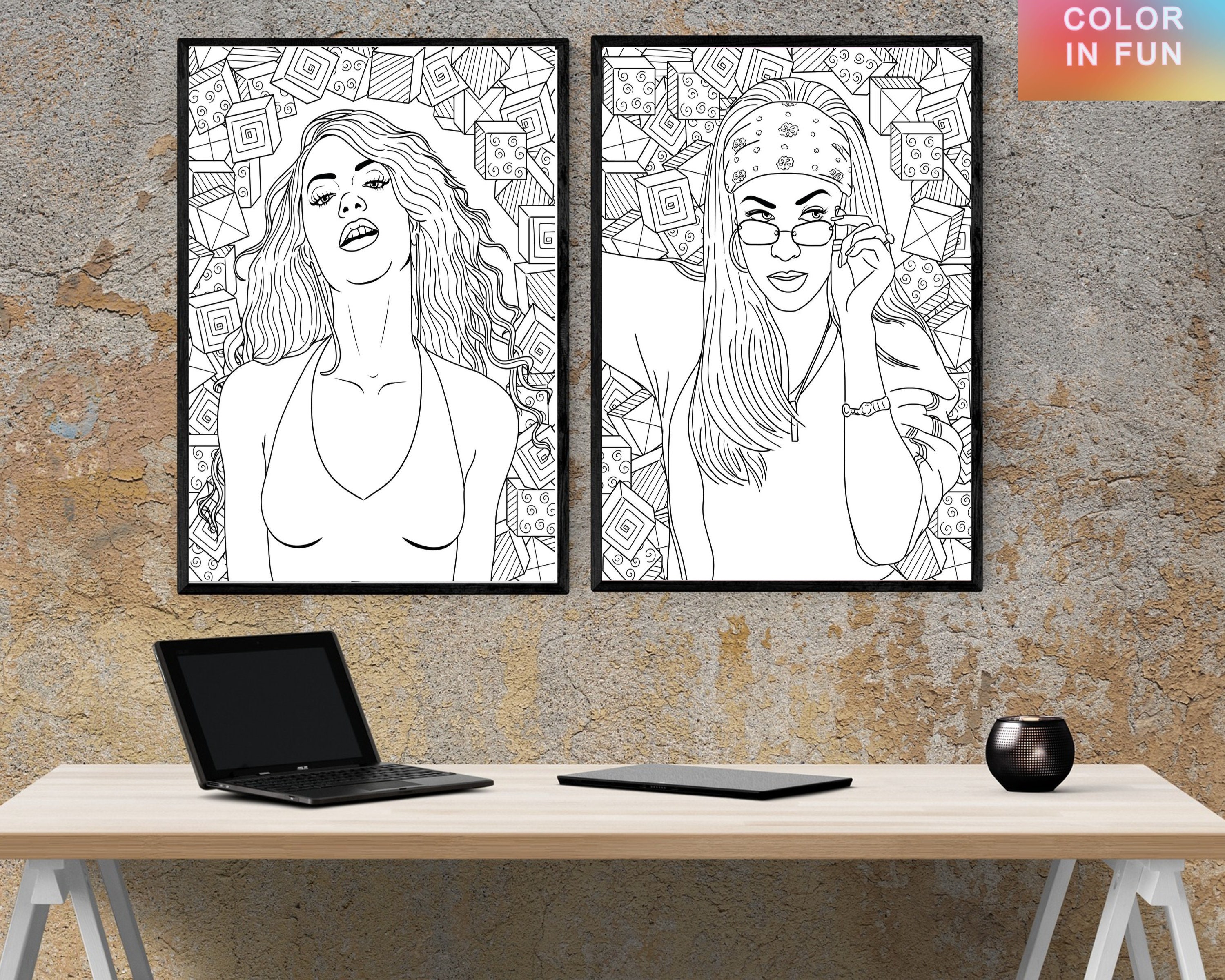 Aaliyah Coloring Page Printable Colouring Page Adult Color Sheet ...