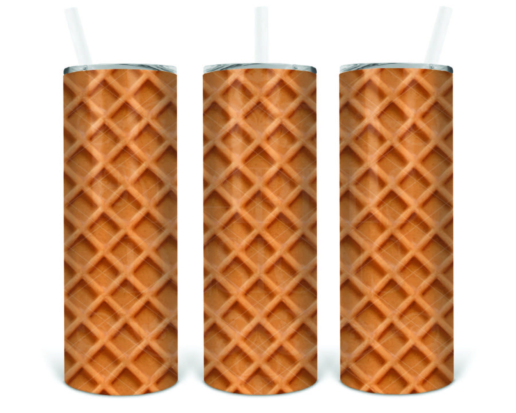 Waffle Cone Tumbler Wrap 20oz STR Printable JPG PNG, Sublimation Design ...
