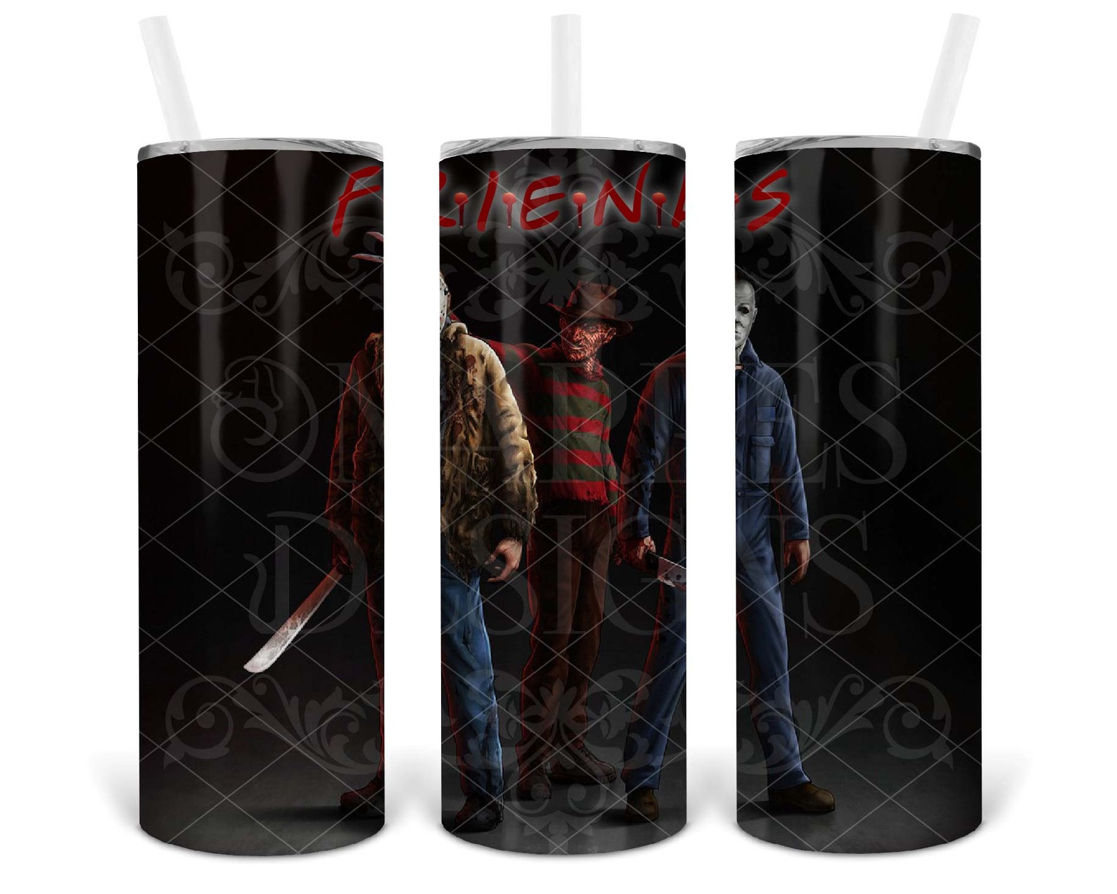 Halloween Horror Movie Characters Tumbler Wrap 20oz STR - Etsy