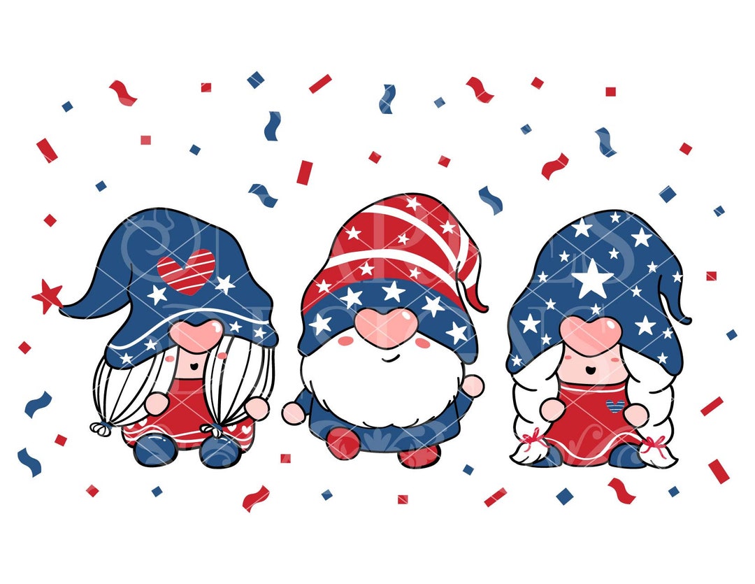 Independence Day Gnome Digital Download 300DPI JPG and PNG - Etsy