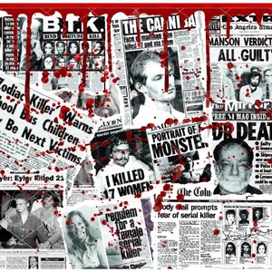 Serial Killers Newspaper Tumbler Wrap 20oz STR Printable JPG PNG, for ...