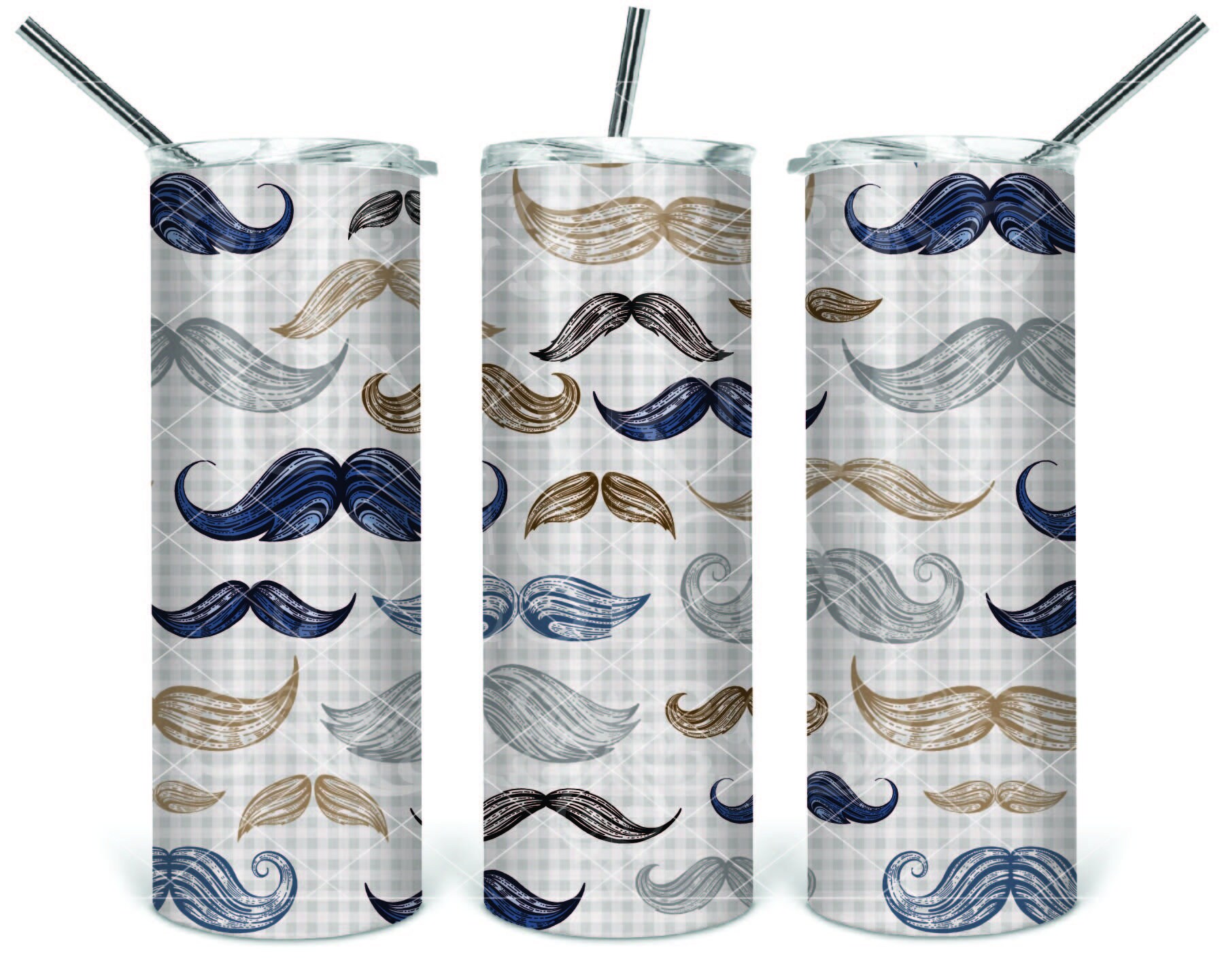 Mustache Tumbler Wrap 20oz STR Printable JPG PNG, Sublimation Design ...