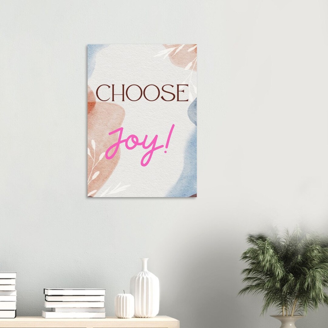 Choose Joy Inspirational Quote Poster Uplifting Wall Art for Home and ...