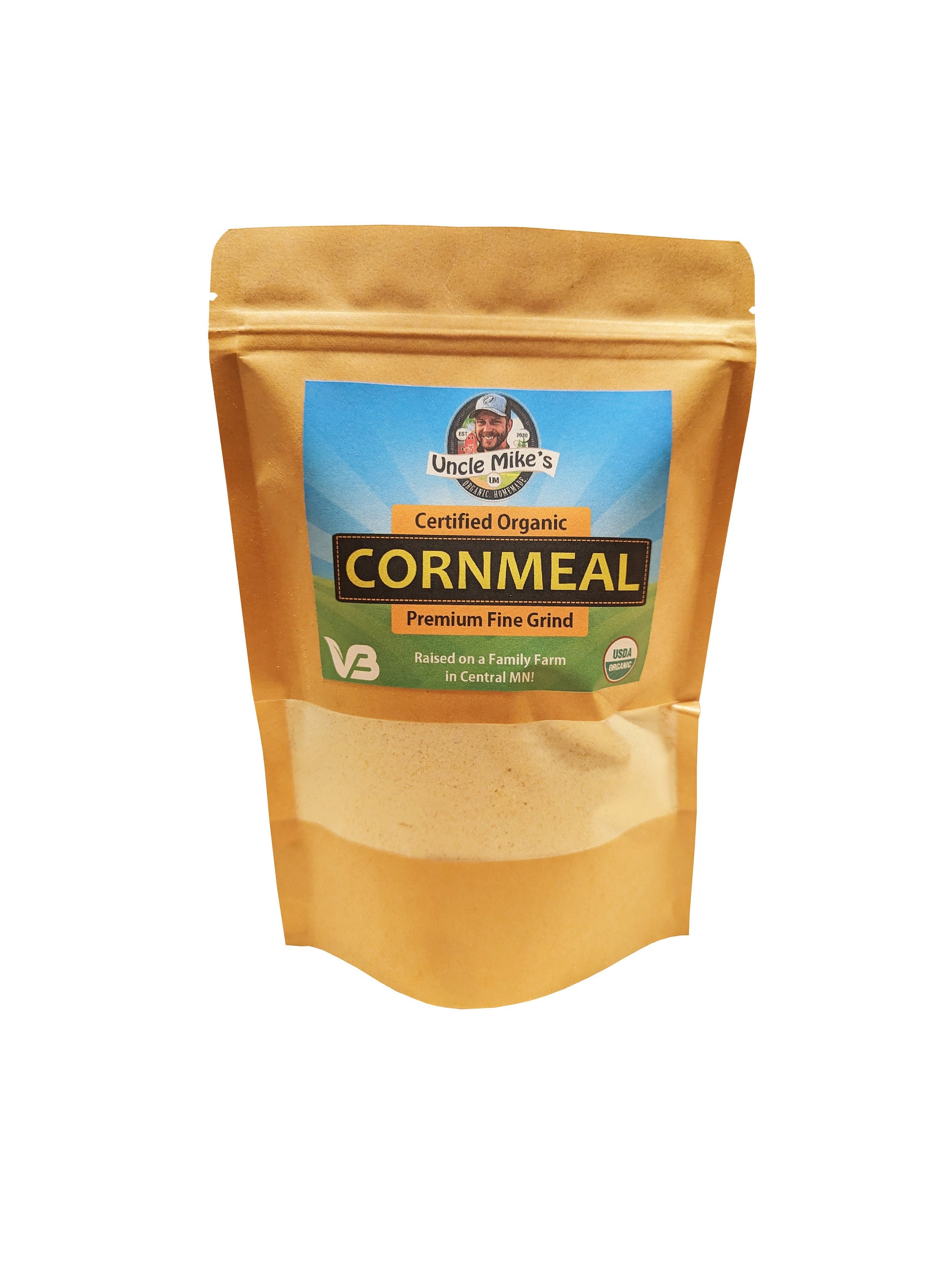 Certified Organic Cornmeal | All Natural | Premium Fine Ground Cornmeal ...