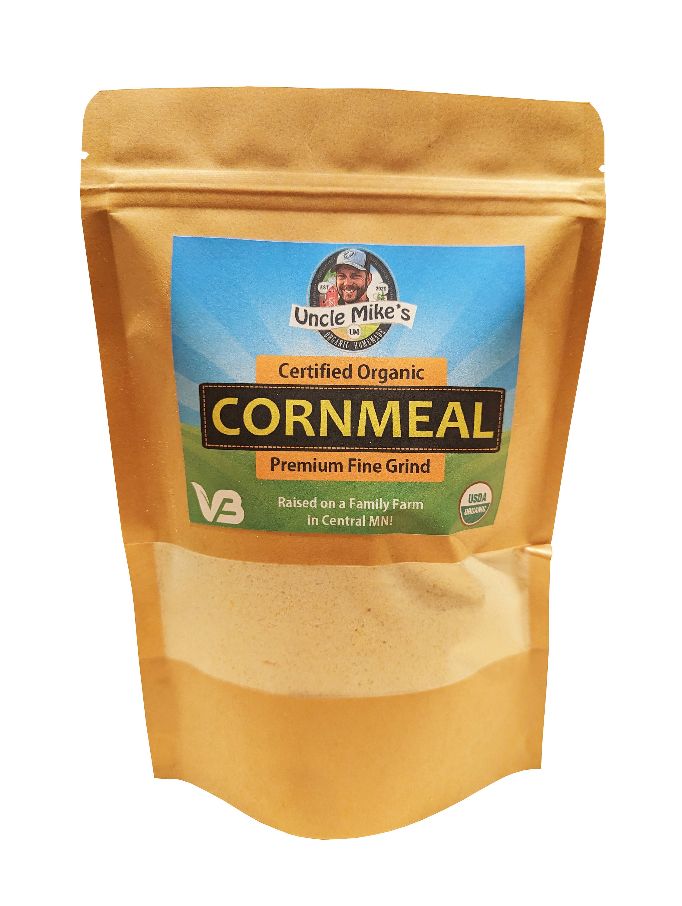 Certified Organic Cornmeal | All Natural | Premium Fine Ground Cornmeal ...