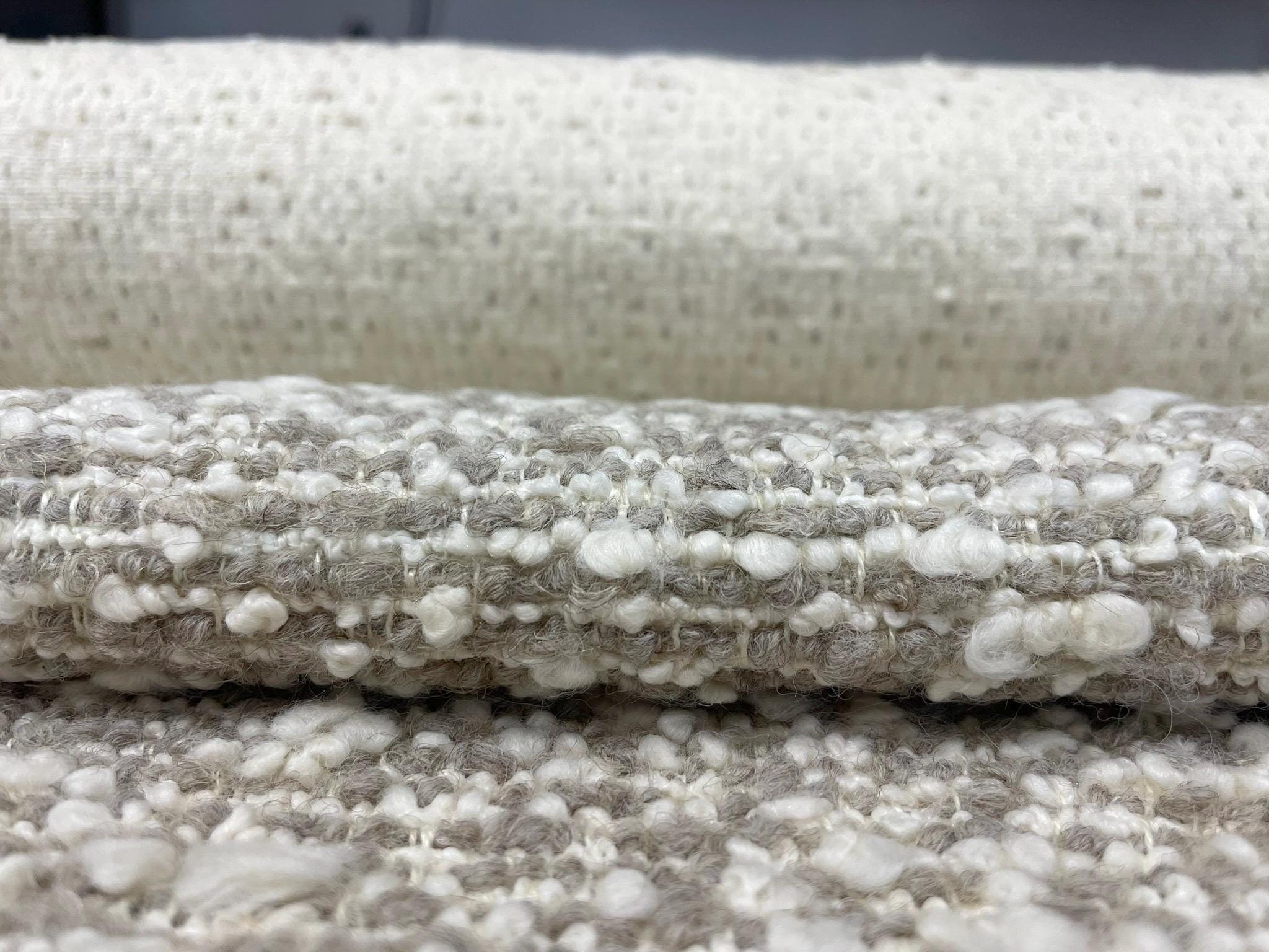 1.5 Yards Romo/kirkby Designs Foam FR Stone Bouclé Weave Upholstery ...