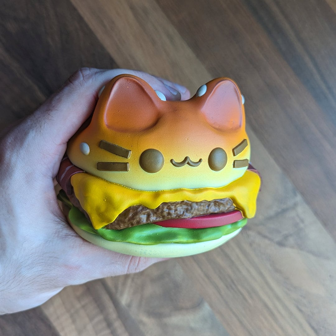 Cute Cat Hamburger Figure Keycap Catburger for Mechanical - Etsy