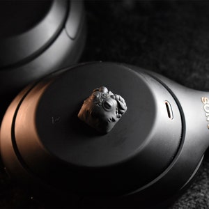 Matte Black Beelzebeth, Satanic Cute Goat Resin Keycap for Mechanical ...