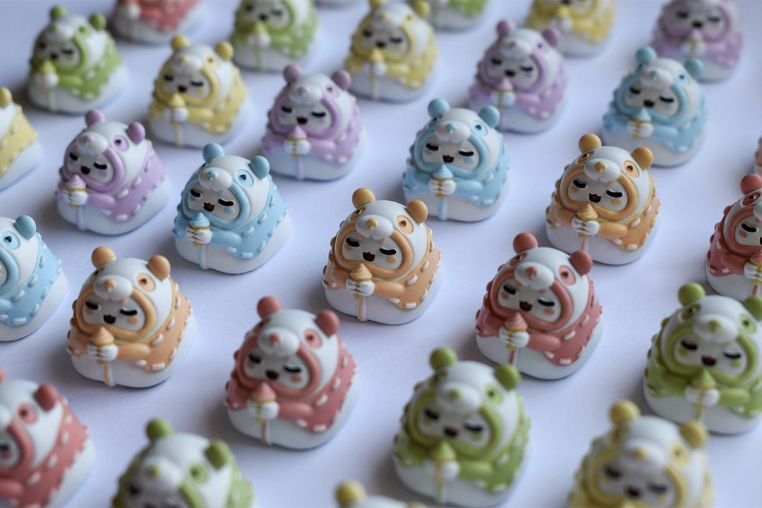 MW Gelato Collaboration-panda Keycap, Pastel Keycap, Pastel Color ...
