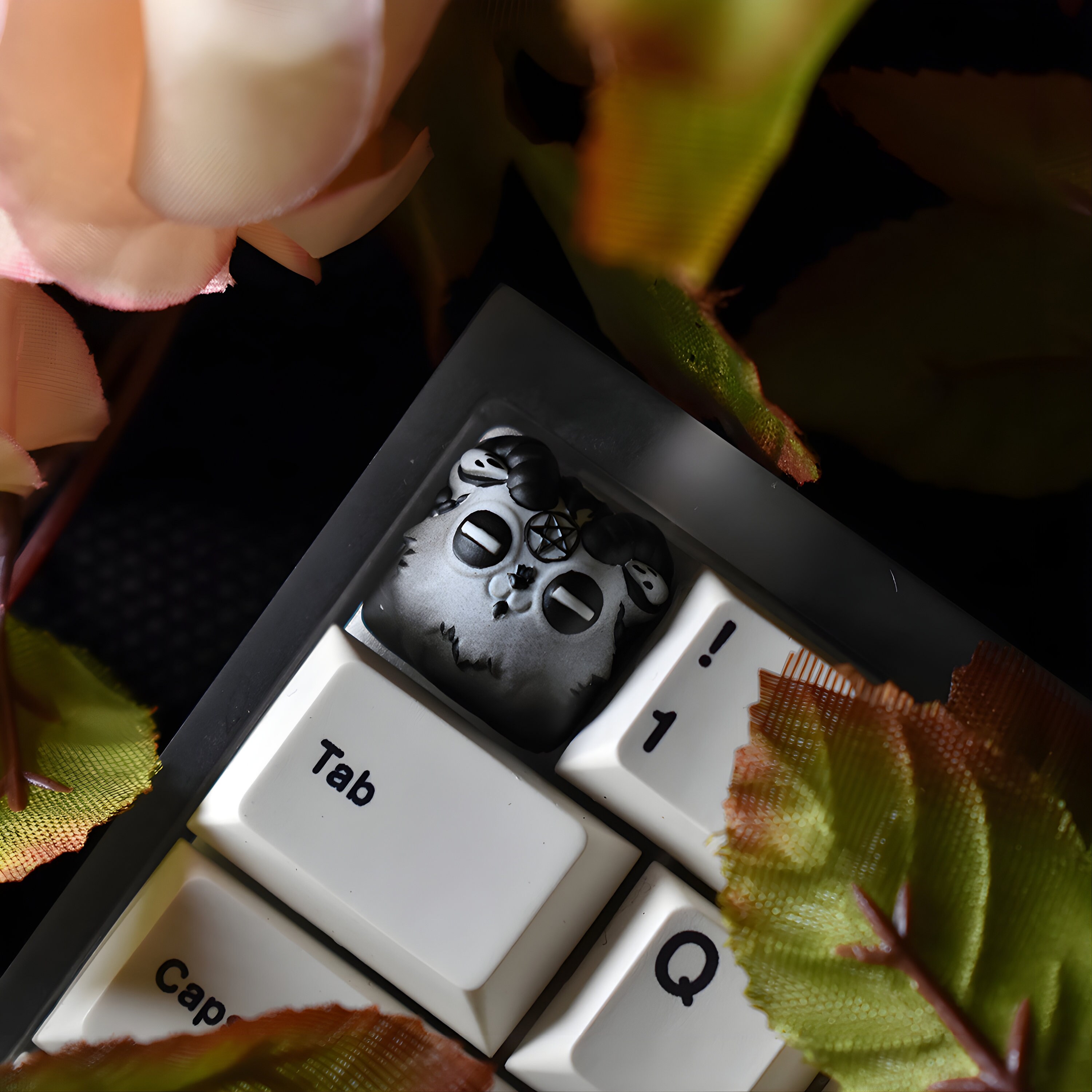 Satanic Cute Goat Resin Keycap for Mechanical Keyboards With - Etsy