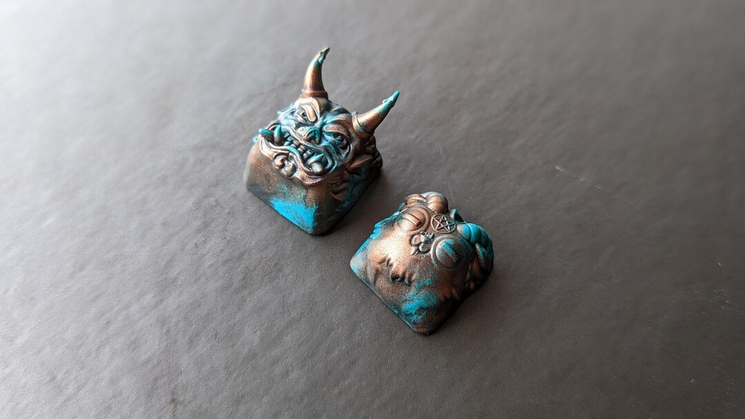 Gmk Copper Artisan Keycap, Satanic Goat Keycap, Beelzebeth Keycap ...
