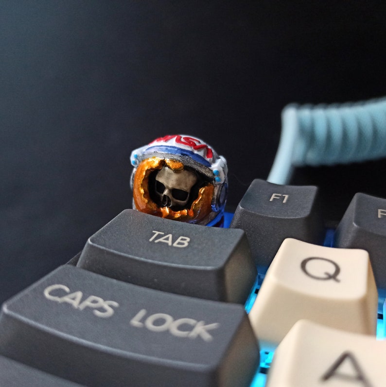 Nasa Dead Skull Astronaut Color Changing Resin Keycap for - Etsy