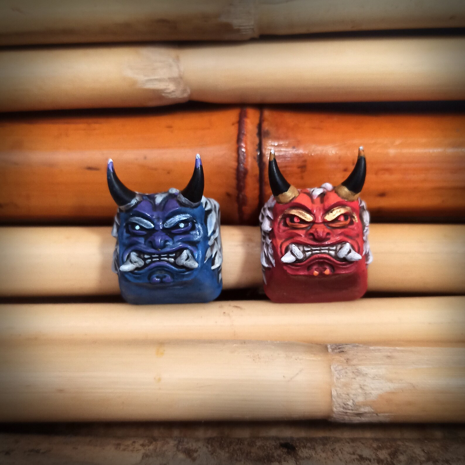 Oni keycap Demon keycap Japanese Demon Keycap Samurai - Etsy España