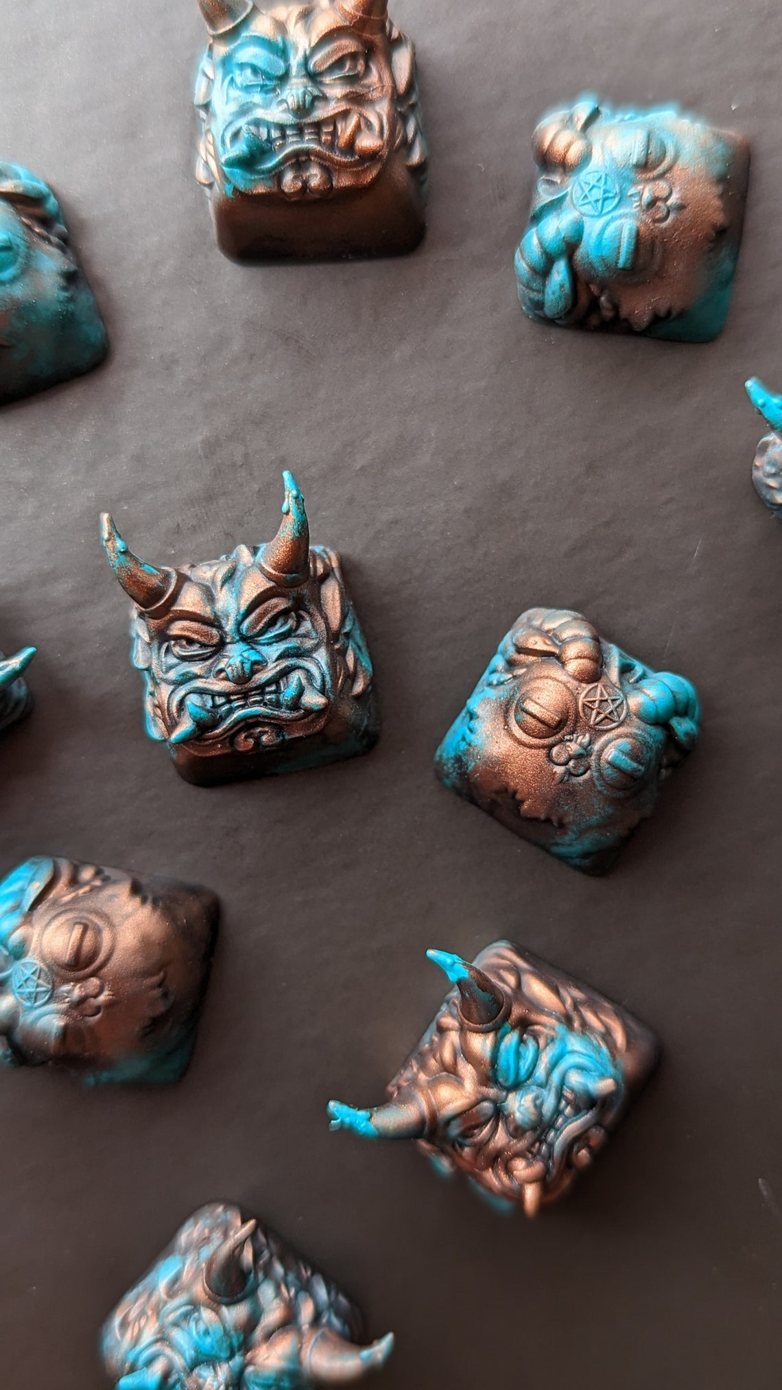 Gmk Copper Artisan Keycap, Satanic Goat Keycap, Beelzebeth Keycap ...
