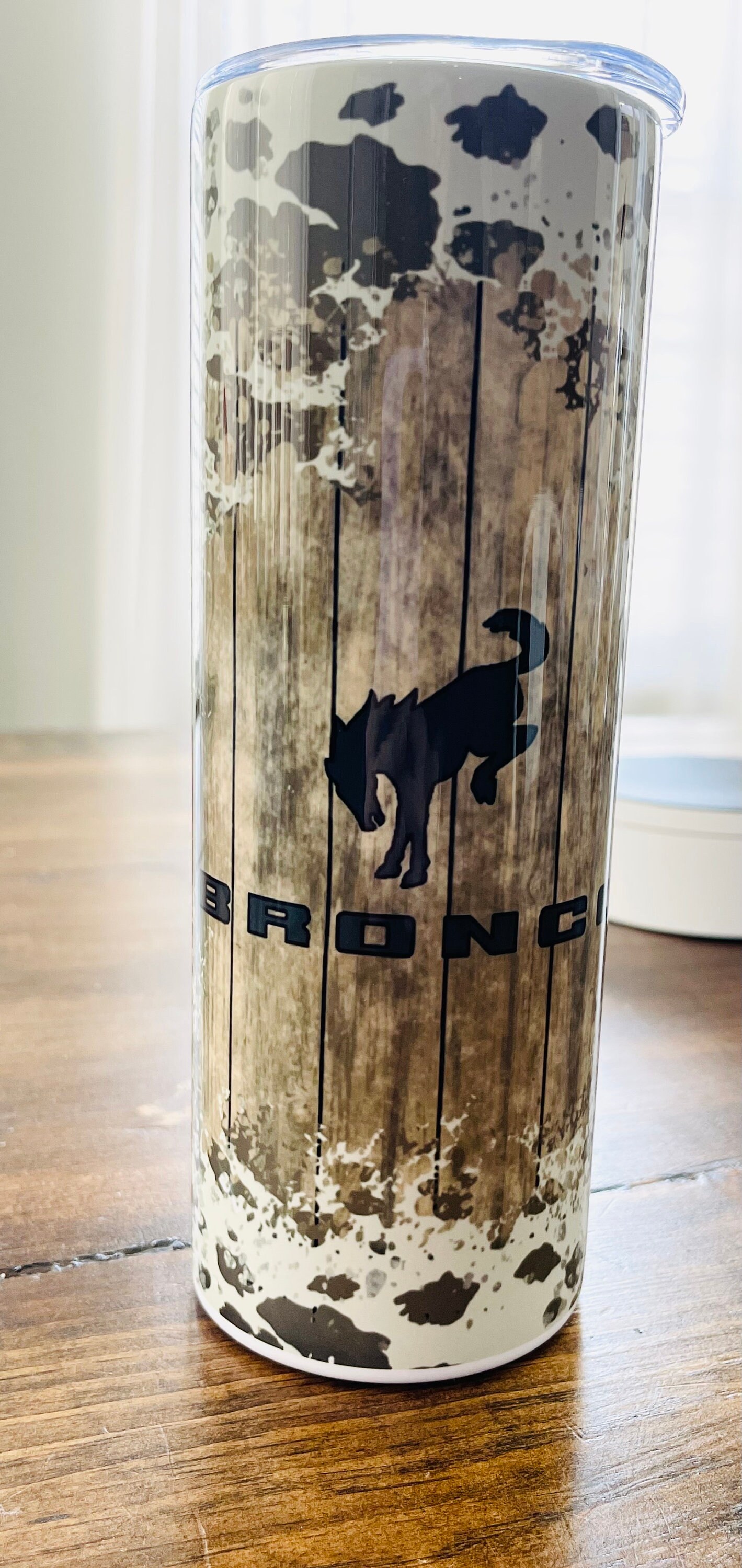 20oz Cow Print Bronco Tumbler - Etsy