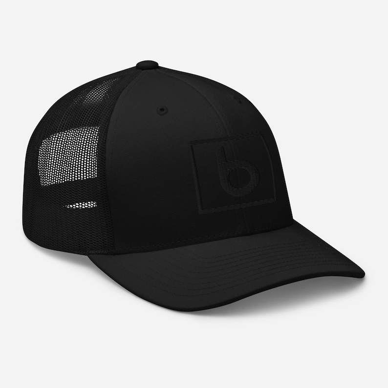 Black Trucker Cap - Etsy