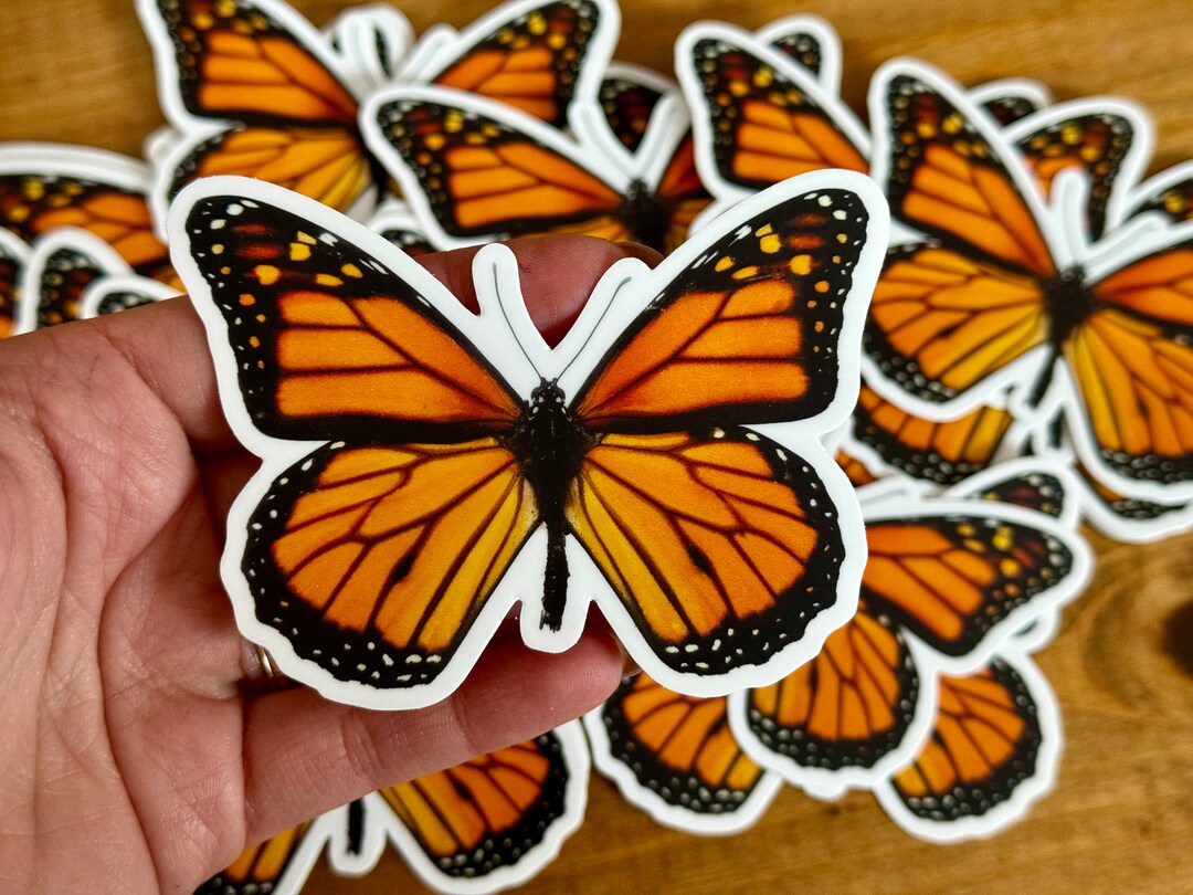Monarch Butterfly Vinyl STICKER 'danaus Plexippus' LIFE-SIZE, Realistic ...