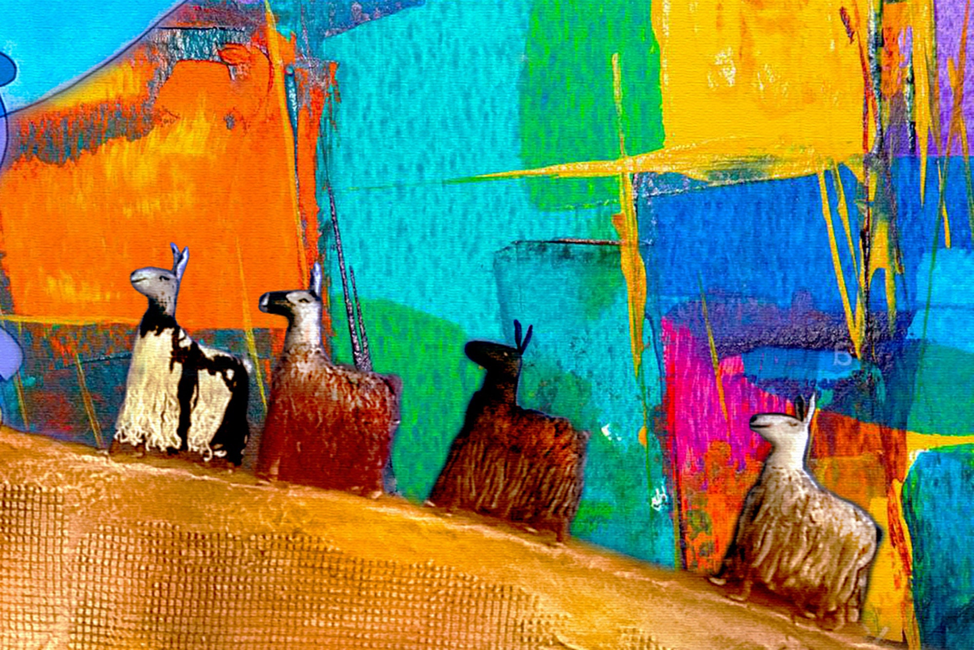 Original Painting on Canvas, Painting Ready to Be Hung, Peruvian Art ...