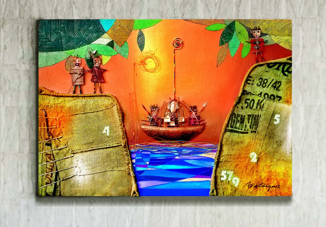 El Dorado Painting: Modern Peruvian Art on Canvas (32x47in) - Etsy