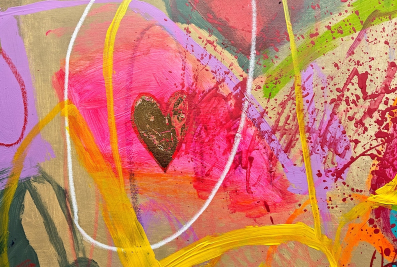 Original Abstract Painting: Vibrant Modern Wall Art on Canvas (80x120cm ...
