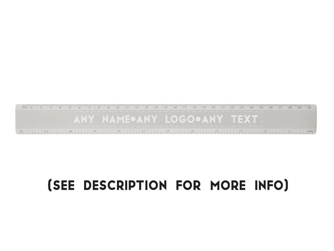 Personalised Engraved Aluminium Ruler 30 Cm With Any Name Logo Text ...