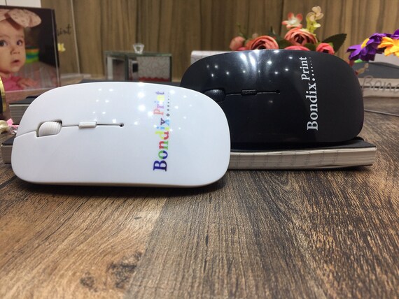 Personalised Wireless Mouse 2.4 Ghz With Any Name Photo Logo | Etsy