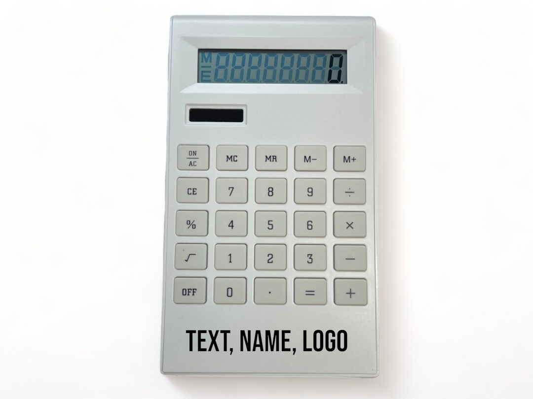 Personalised Desk Calculator, White Calculator, Office Gift, Custom ...
