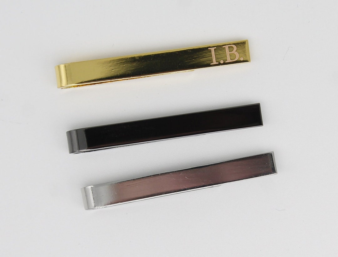 Engraved Tie Pin,classic Tie Bar Clip Personalised Wedding Favours ...