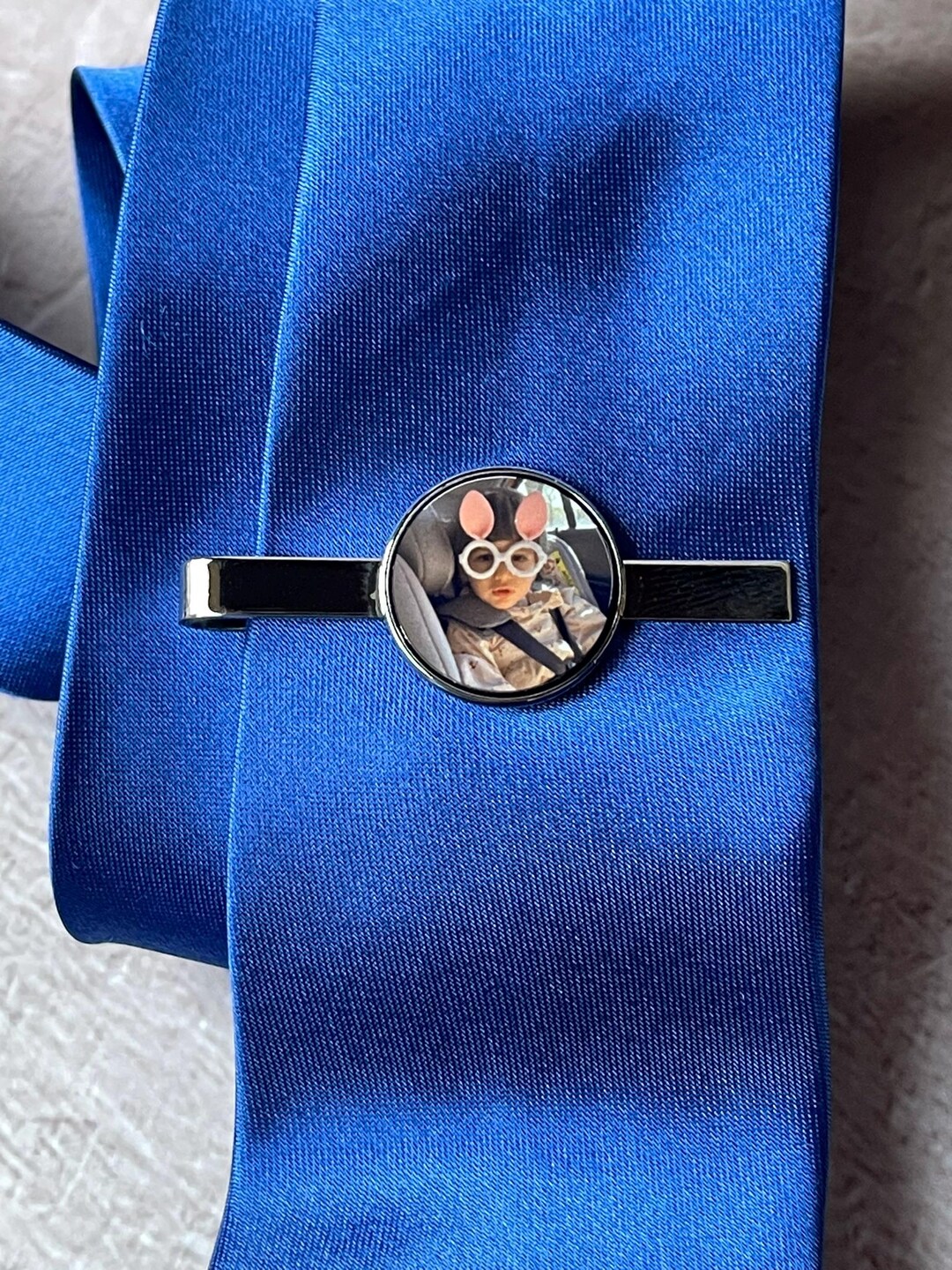 Custom Photo Tie Clip, Engraved Tie Pin, Tie Bar Clip Personalised ...