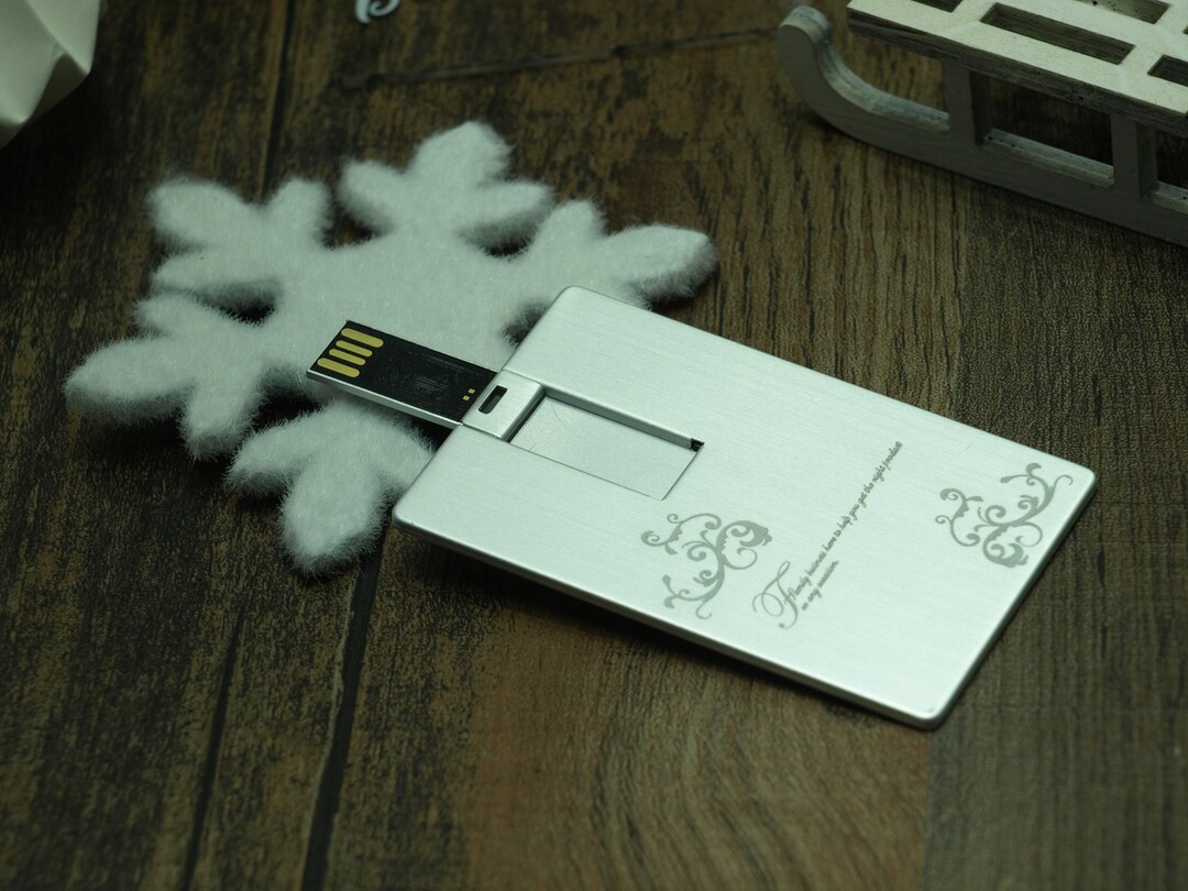 Personalised Metal USB Flash Drive Credit Card With Any Name Photo Logo ...