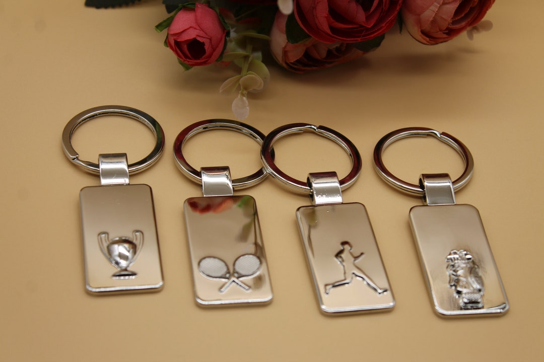 Personalised Awards Keyrings 4 Different Themes (golf, Marathon, Tennis ...