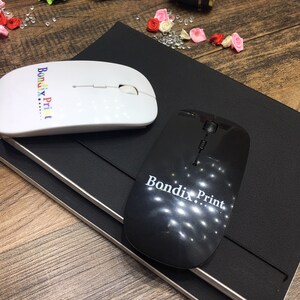 Personalised Wireless Mouse 2.4 Ghz With Any Name Photo Logo Text - Etsy UK