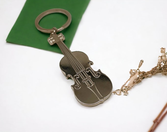 Personalised Violin Shape Keyring Keychain. Music Lovers Gift. Violin ...