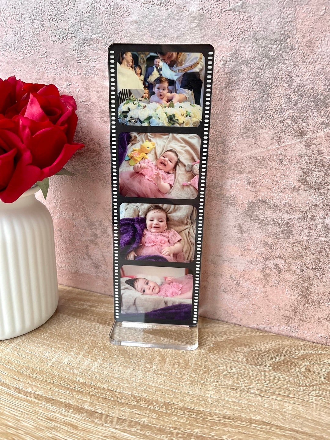 Personalised Photo Strip Freestanding, Father's Day Gift, Photo ...