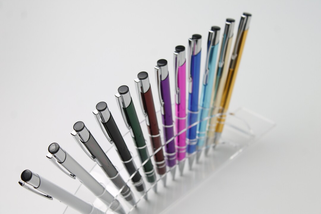 Personalised Metal Pen Any Name Logo Text 12 Colours to Choose From ...