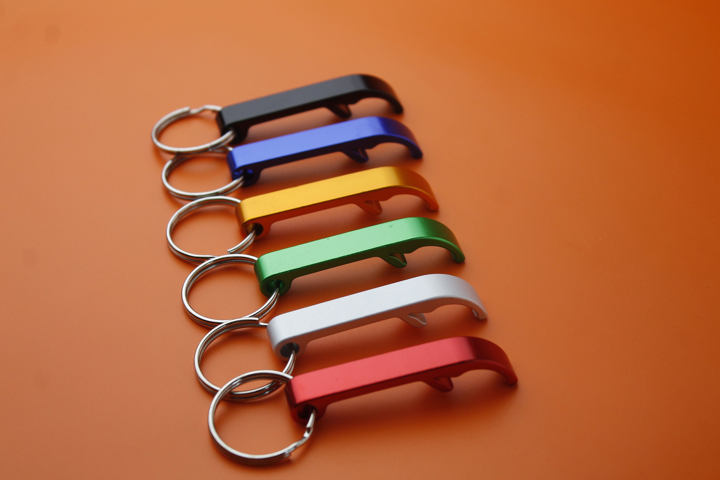 Personalised Bottle Opener Keyring 6 Colours to Choose With Any Logo ...