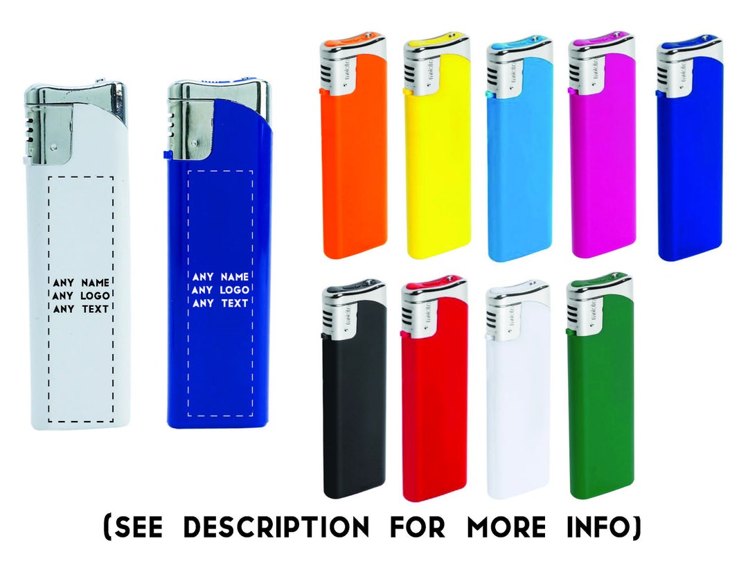 Personalised Lighters Slim Plastic With Any Name Logo Text - Etsy UK