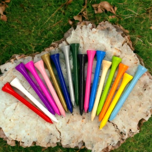 50pcs Personalised Colourful Golf Tees White 70mm Any Name, Any Text ...