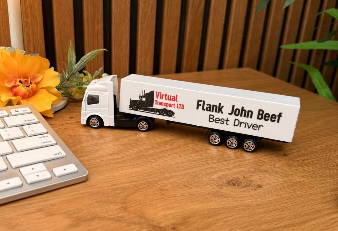 Personalised Mini Truck Model, Metal Lorry With Trailer, Collectible ...