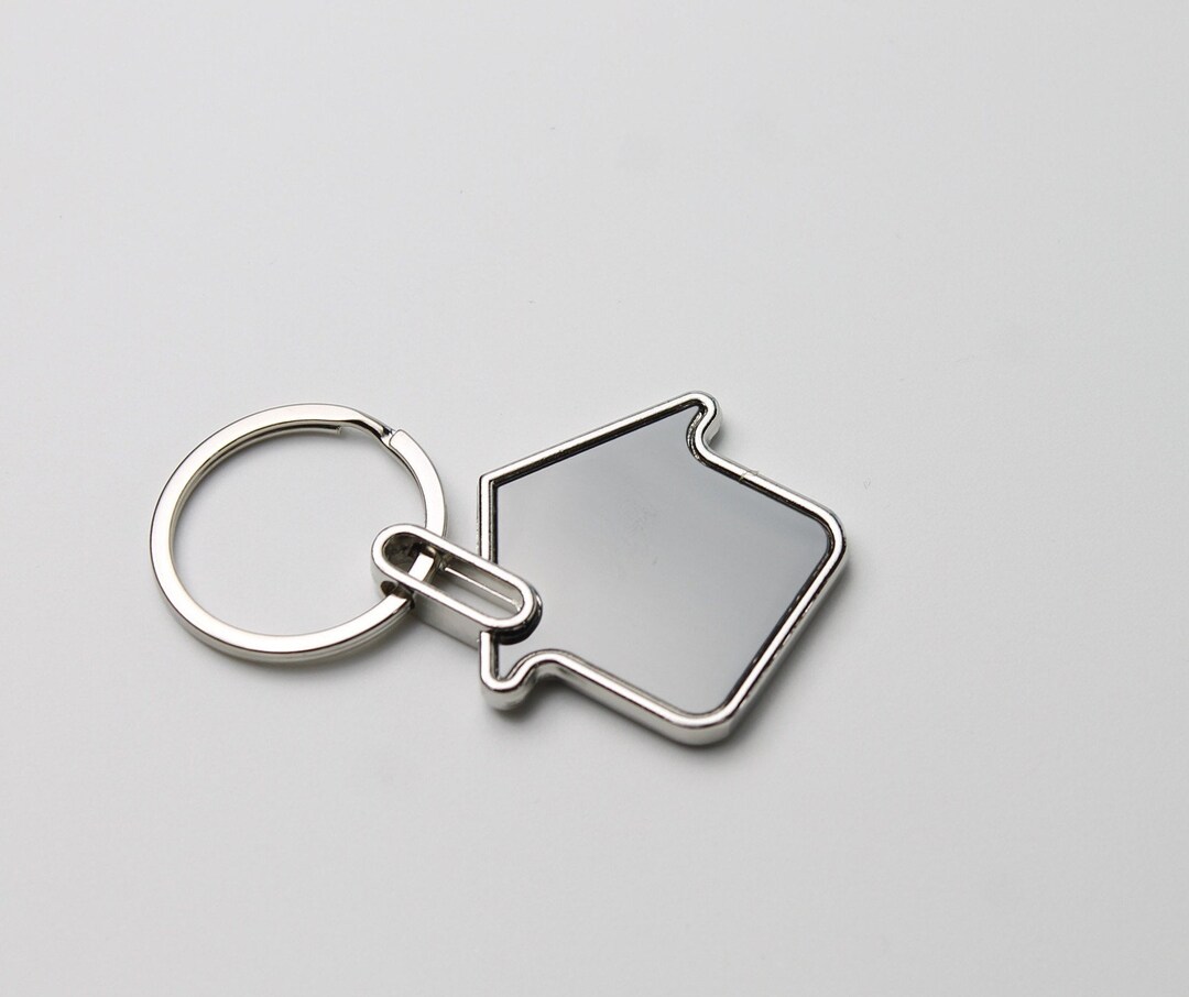 Personalised House Shape Keyring With Any Logo Name Text Many Occasions ...