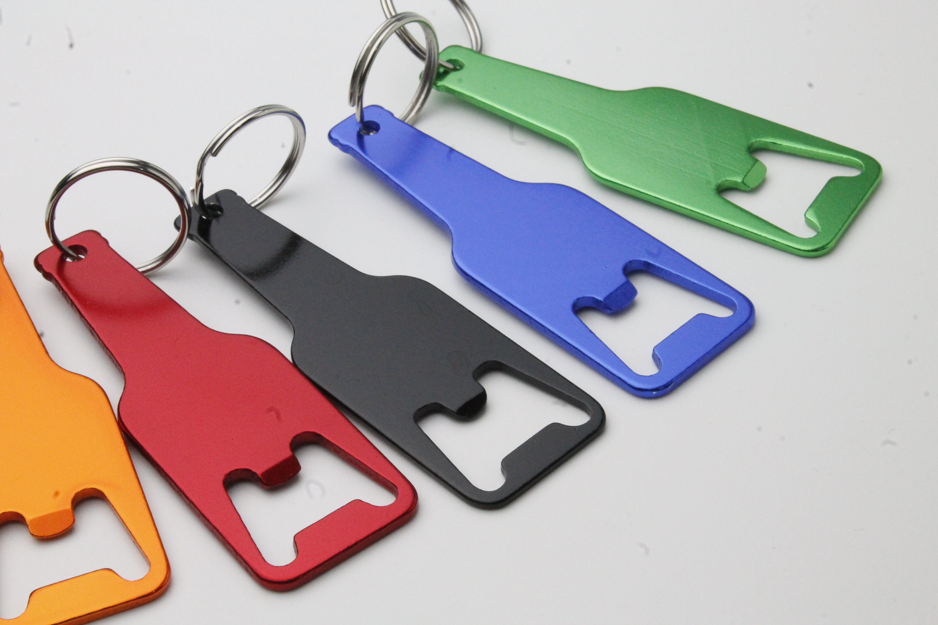 Personalised Bottle Shape Bottle Opener Keyring With Any Logo Name Text ...