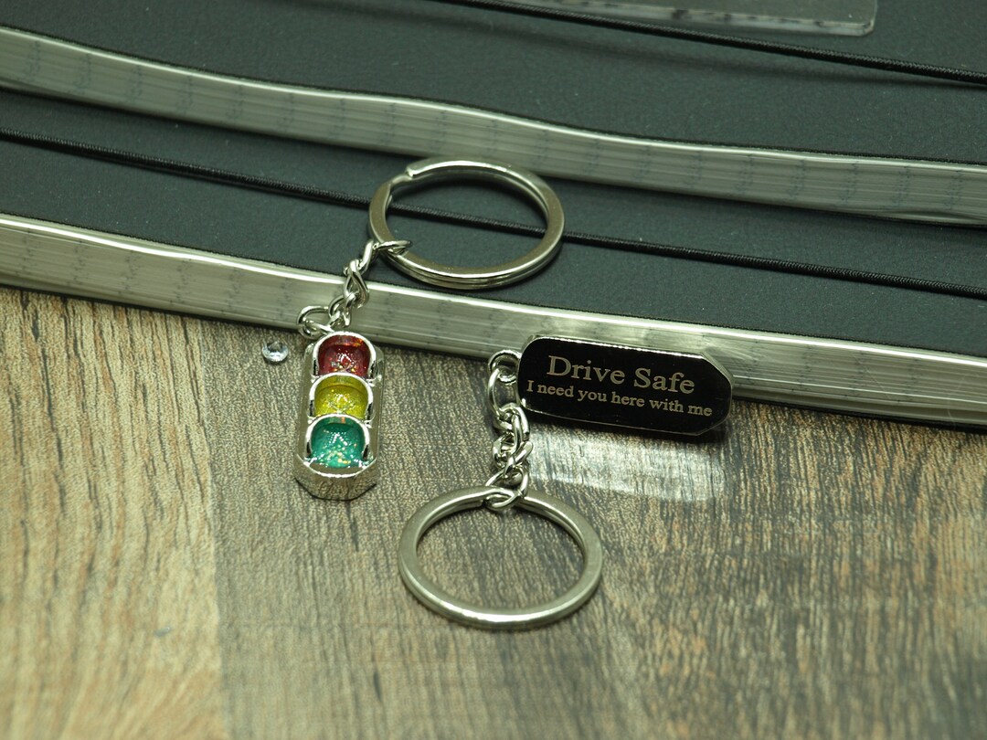 Personalised Traffic Light Keyring With Any Logo Name Text Many ...