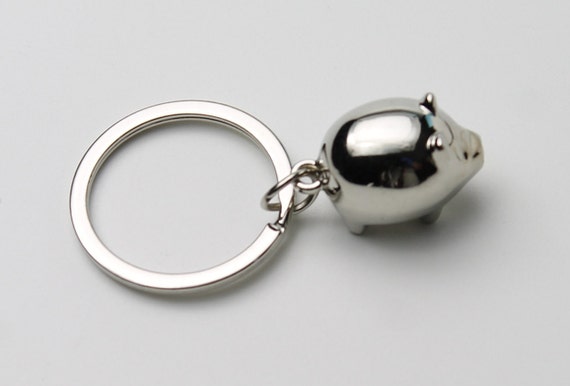 Personalised Pig Shape Keyring With Any Logo Name Text Many - Etsy UK